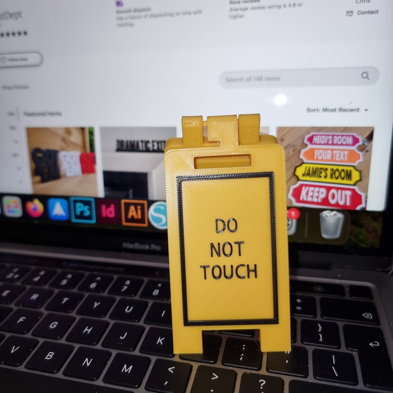 Do Not Touch Desk Sign - Etsy