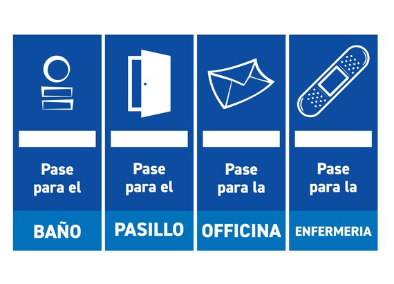 School Passes Pase De La Escuela PDF - Etsy