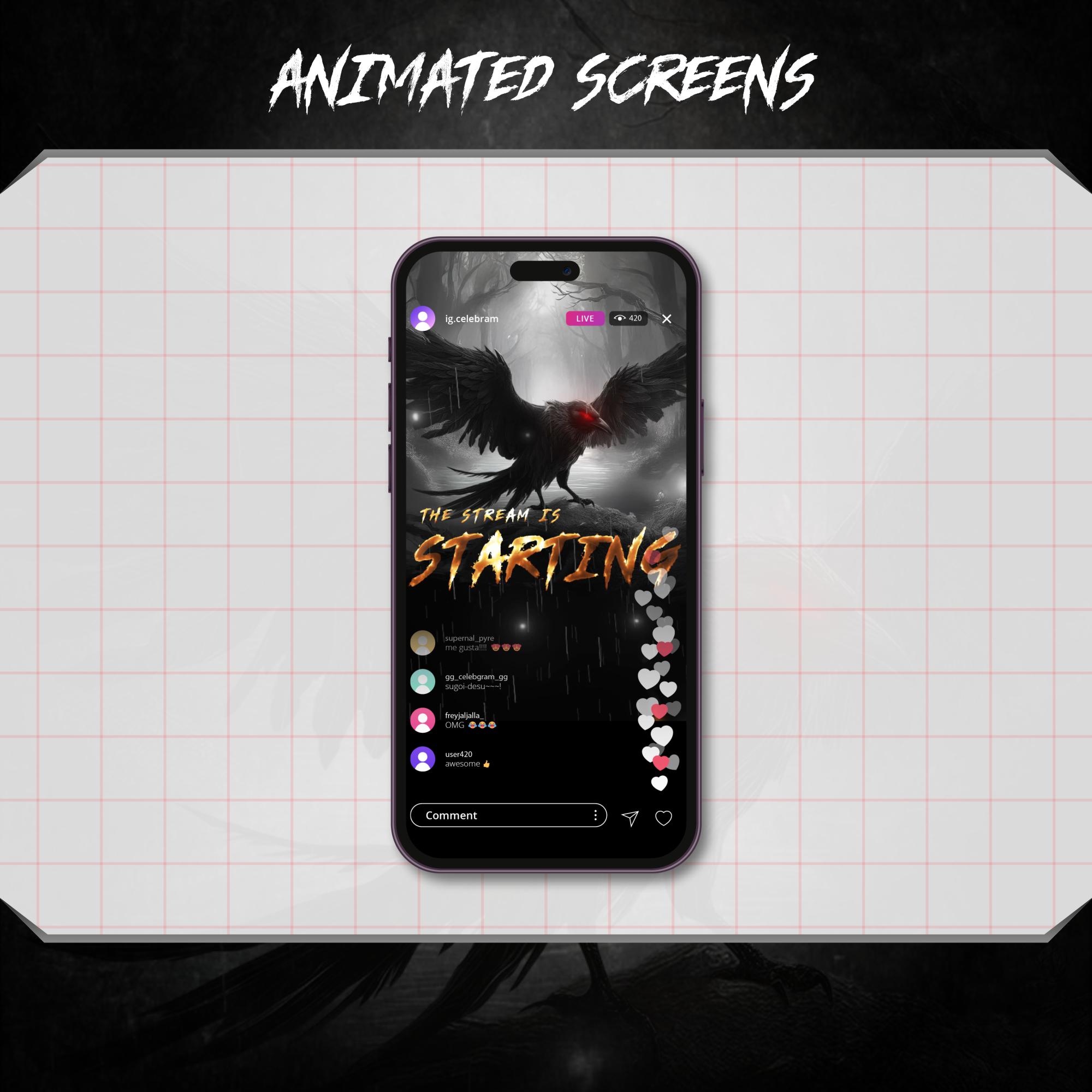 RAVEN TIKTOK OVERLAY - Animated Tiktok Stream Overlay/tiktok Live ...