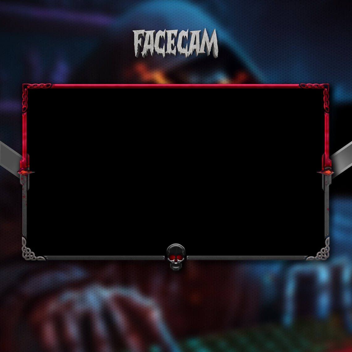 Grim Reaper Animated Twitch Overlay: Horror Stream Package (digital ...