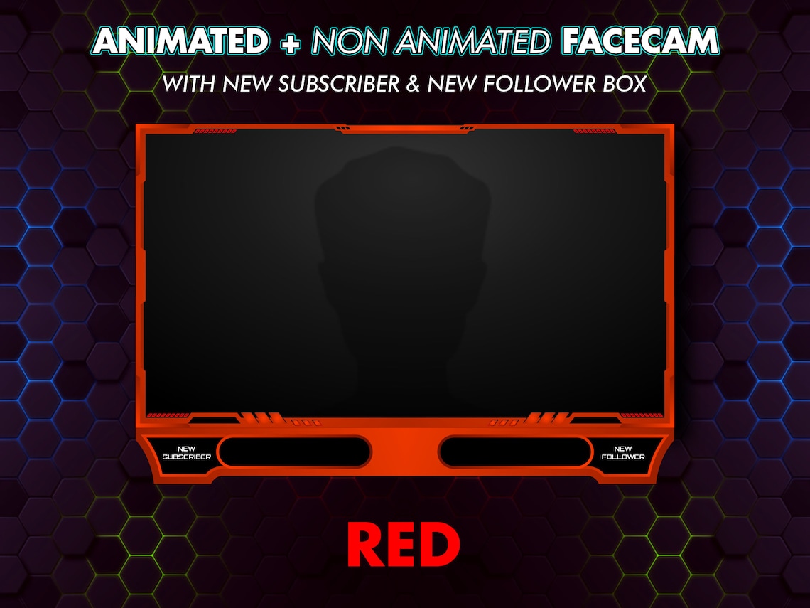 Animated Webcam Facecam Overlay: New Subscriber Box (digital Download ...