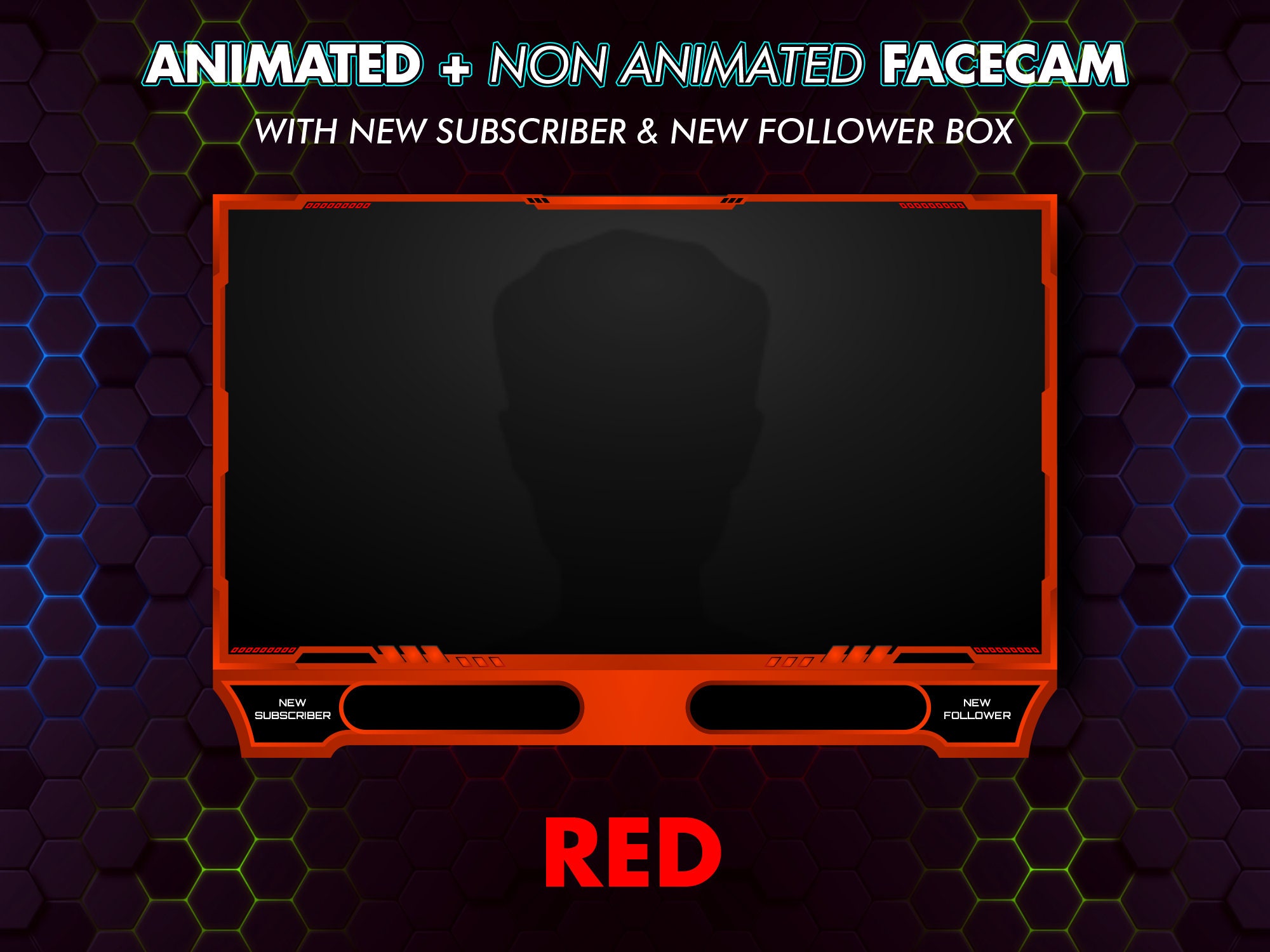 Animated Webcam/facecam Border Overlay - With New Subscriber & New ...