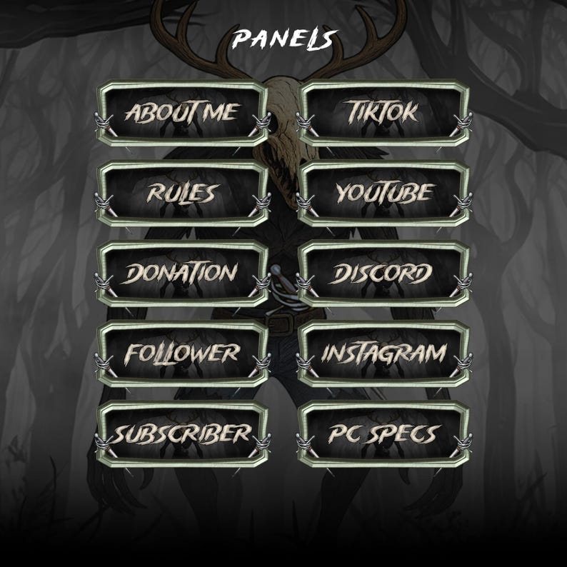 Wendigo Animated Twitch Overlay - Spooky Forest - Scary - Fog - Etsy