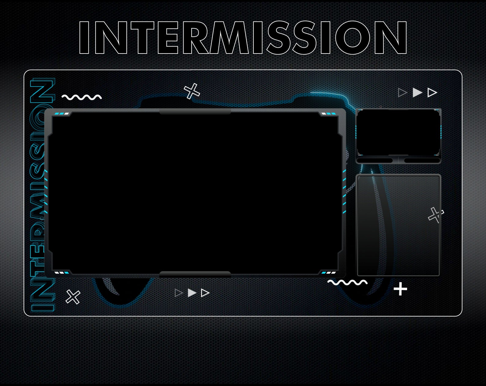 Black White Minimalist Controller Animated Twitch Overlay for a Clean ...