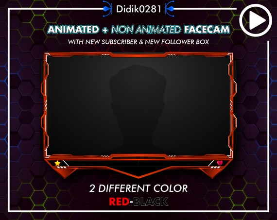 2X Animated Webcam/facecam Overlay With 2 Different Color | Etsy