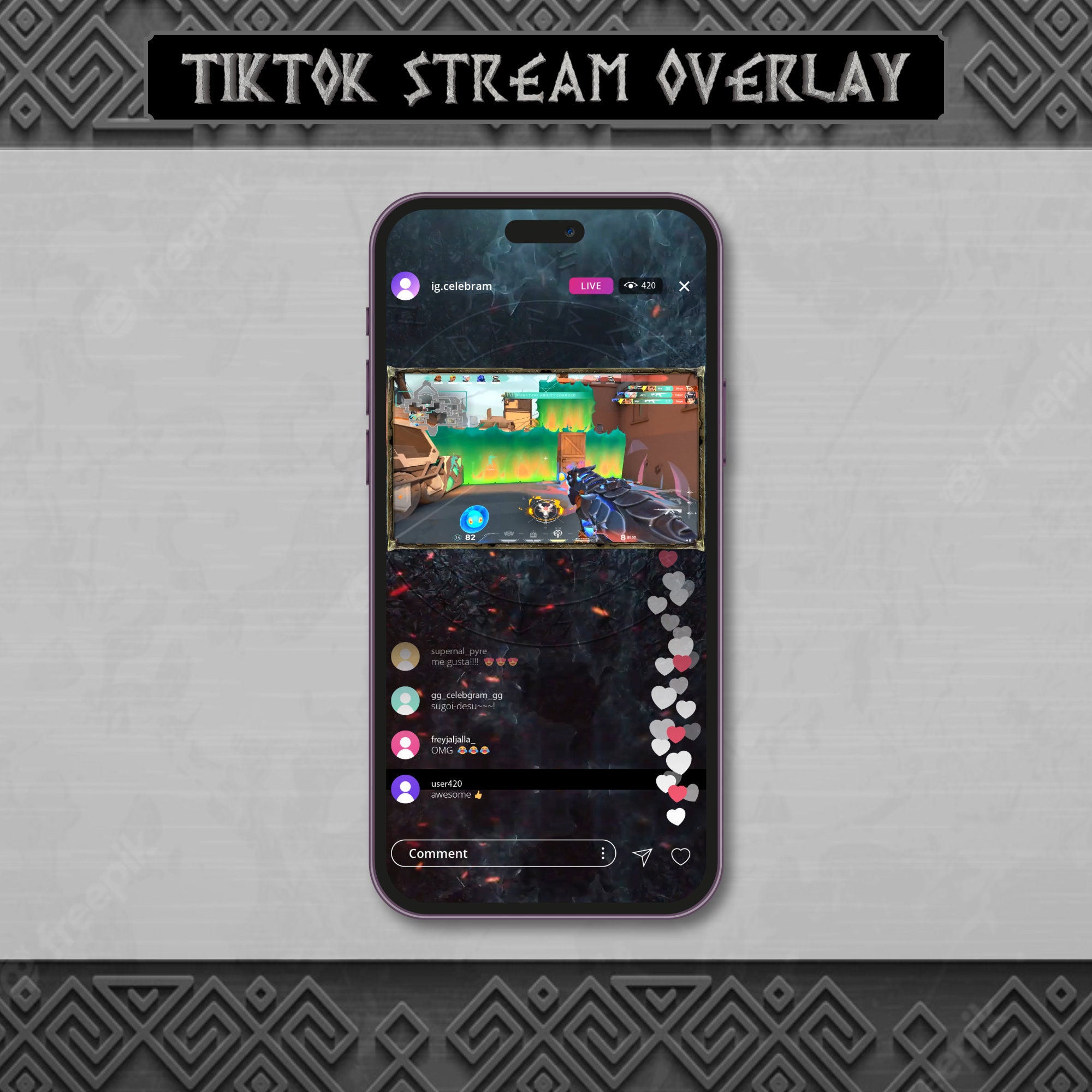 Animated Tiktok Stream Overlay: Ragnarok Valhalla Pack - Etsy