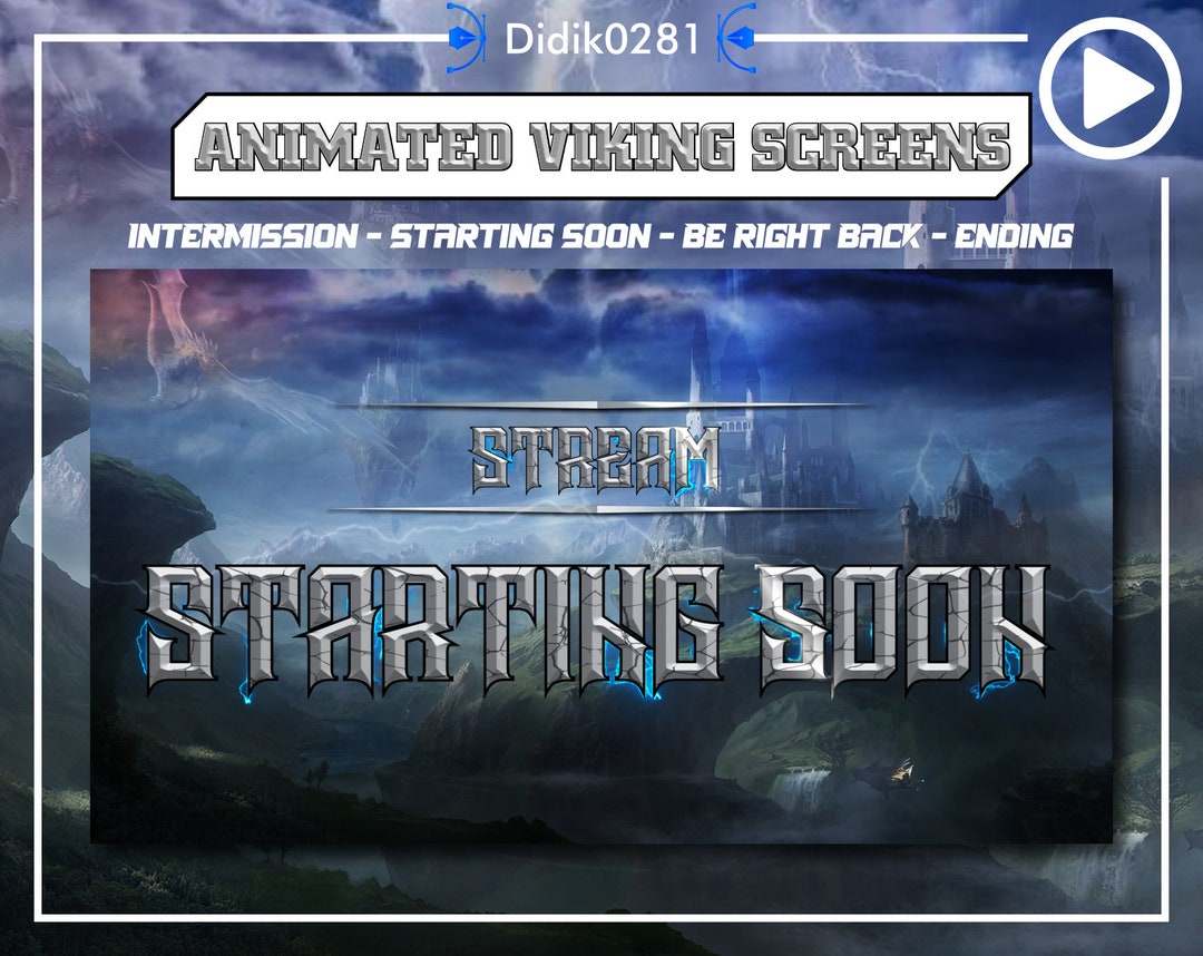 Animated Viking Stream Screens: Twitch Overlay (digital Download) - Etsy