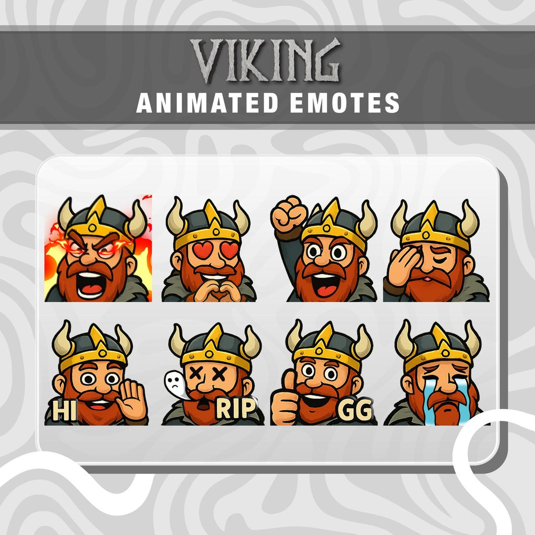 8X VIKING Animated Twitch Emotes - for Twitch, Discord, Kick | Streamer ...