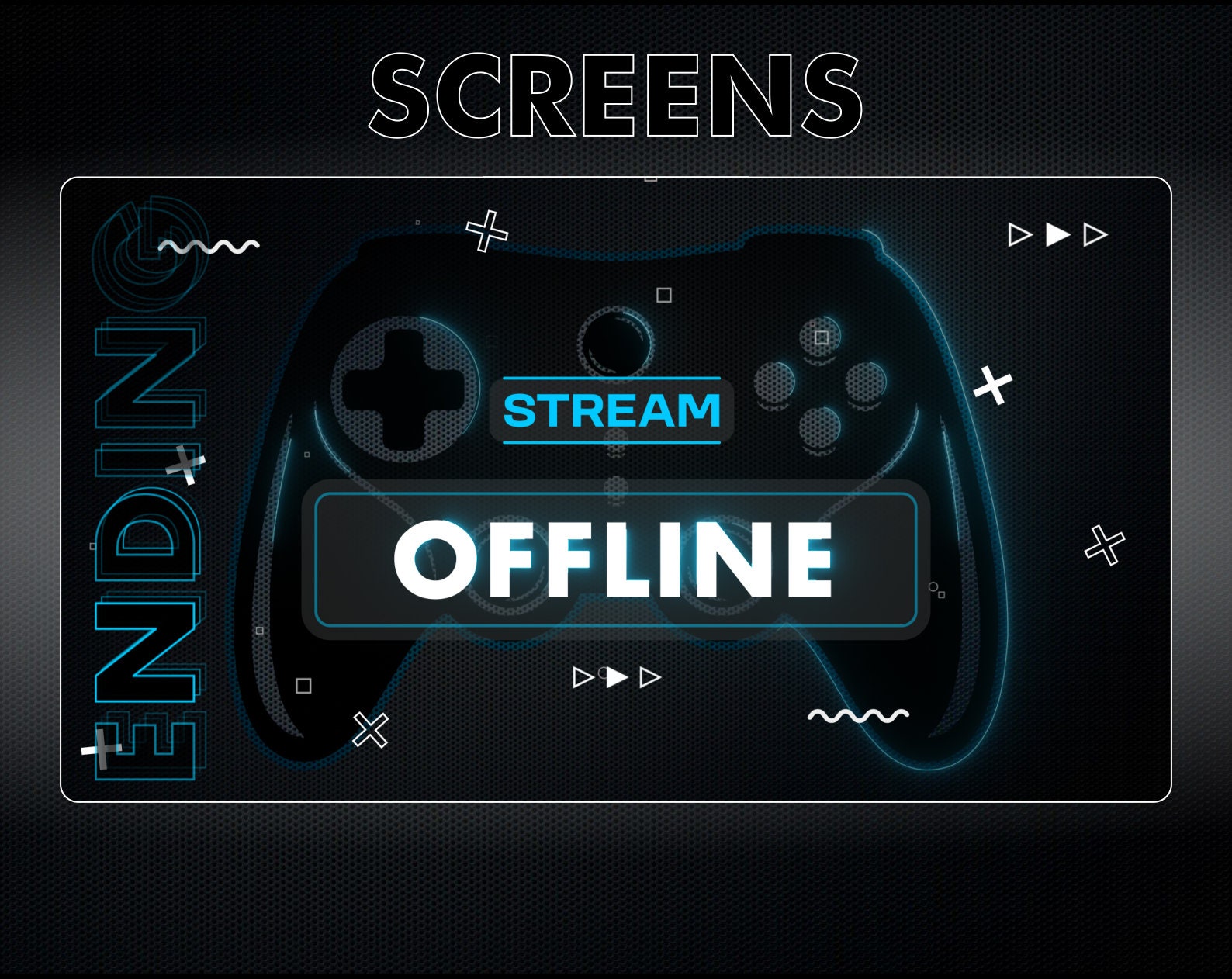 Black White Minimalist Controller Animated Twitch Overlay for a Clean ...