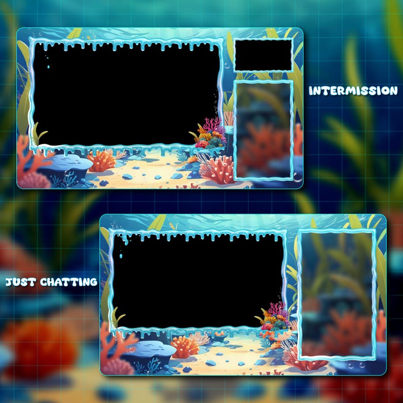 Animated Undersea Twitch Stream Overlay | Ocean Pack - Etsy