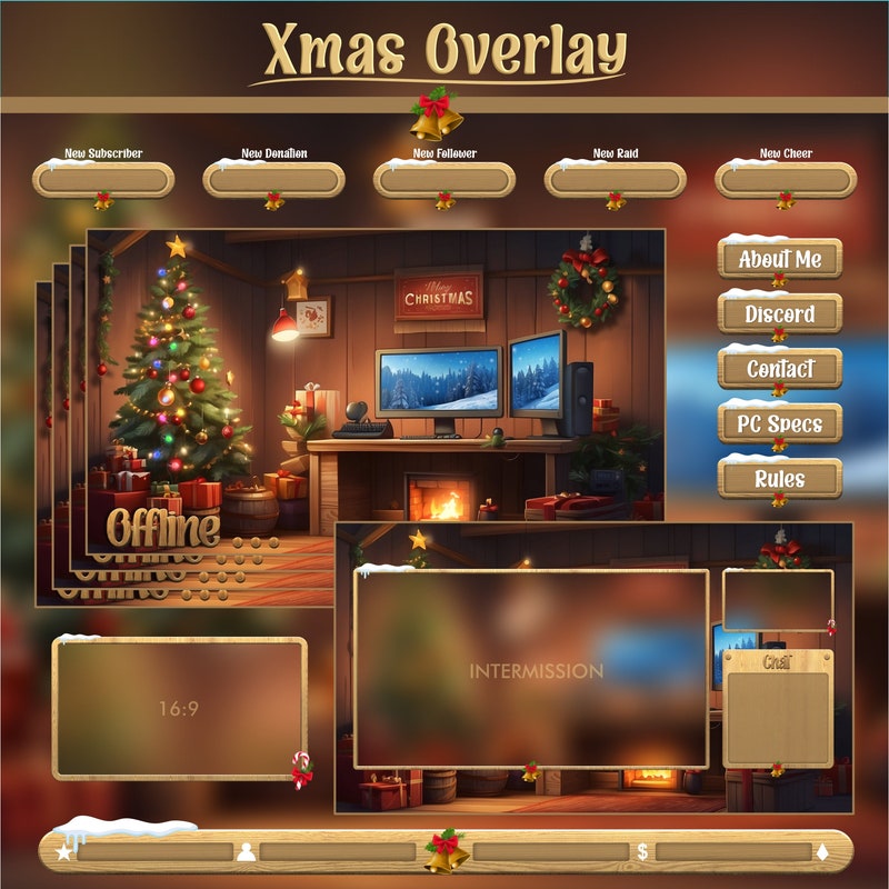Christmas Stream Overlays - Etsy