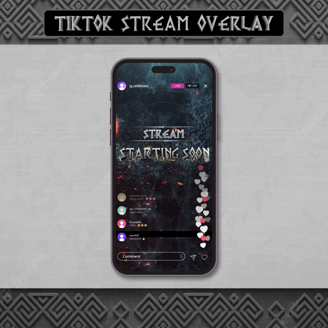 Animated Tiktok Stream Overlay - Tiktok Live Overlay - Tiktok Overlay ... Animated Tiktok Stream Overlay - Tiktok Live Overlay - Tiktok Overlay ...