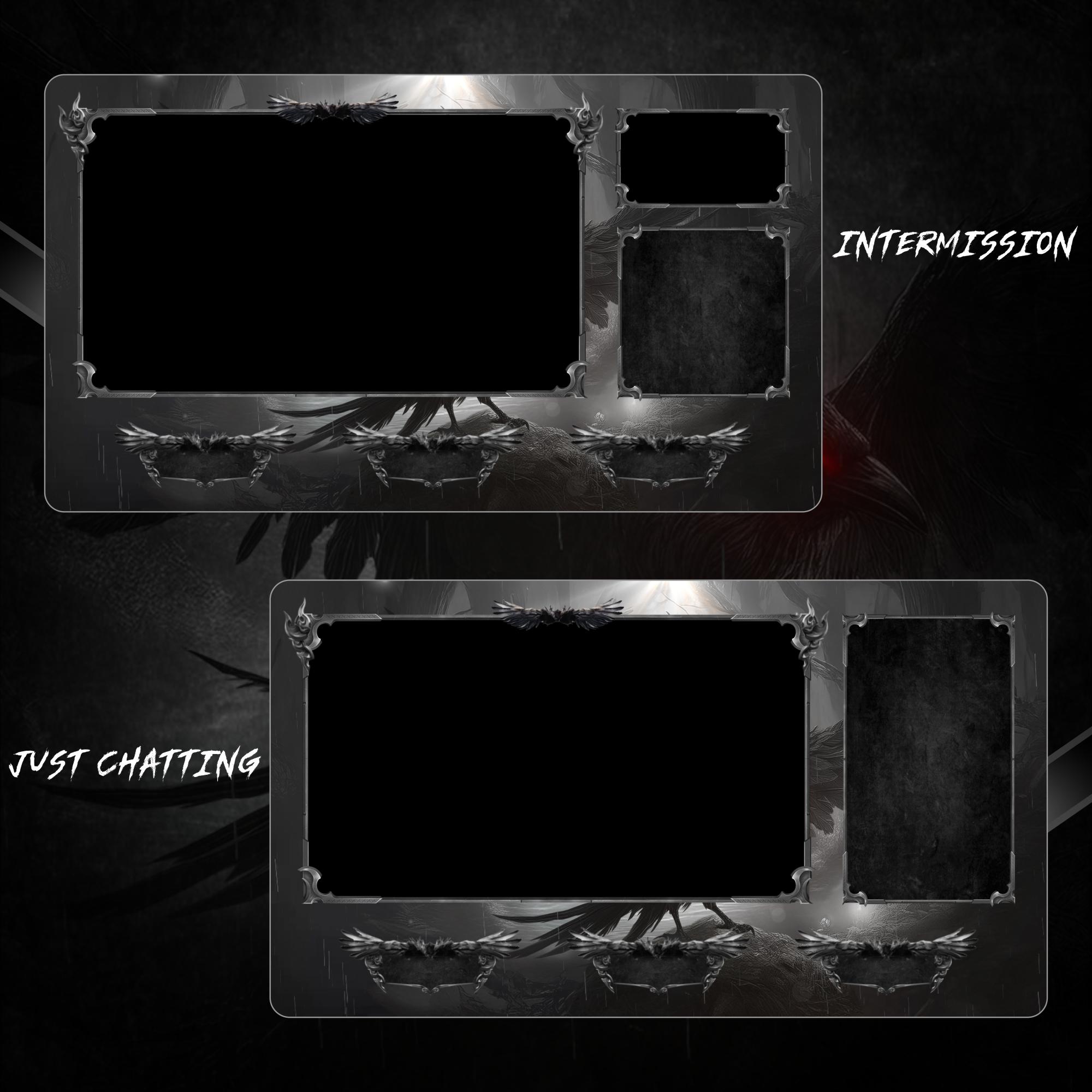 Animated Raven Twitch Overlay: Crow Stream Pack - Etsy