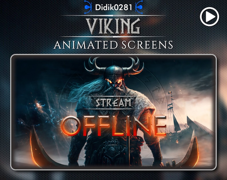 4X Animated VIKING Stream Screens | Stream Package | RAGNAROK ...