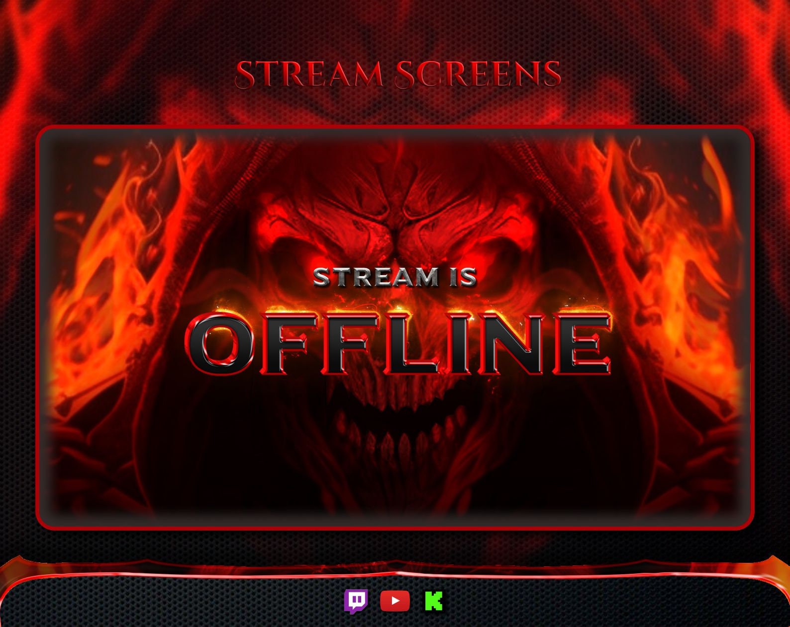 Skull Reaper Animated Twitch Stream Overlay Package - Etsy