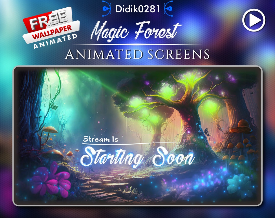4X Animated Magic Forest Stream Screens Magical Forest - Etsy