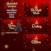 Red Neon Christmas Twitch Overlay/vtuber Stream Package/xmas Overlay ...