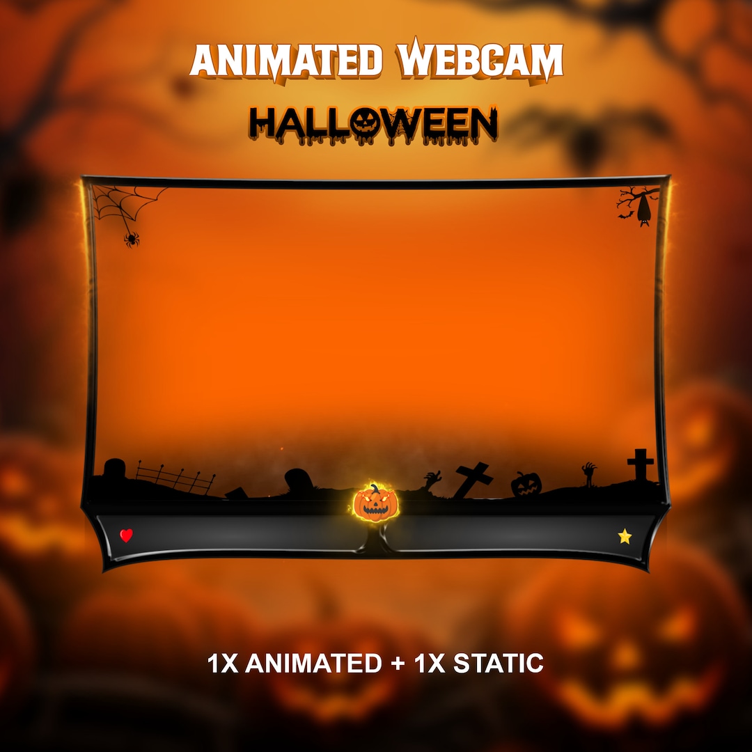 Animated Halloween Webcam Overlay: Spooky Facecam (digital Download) - Etsy