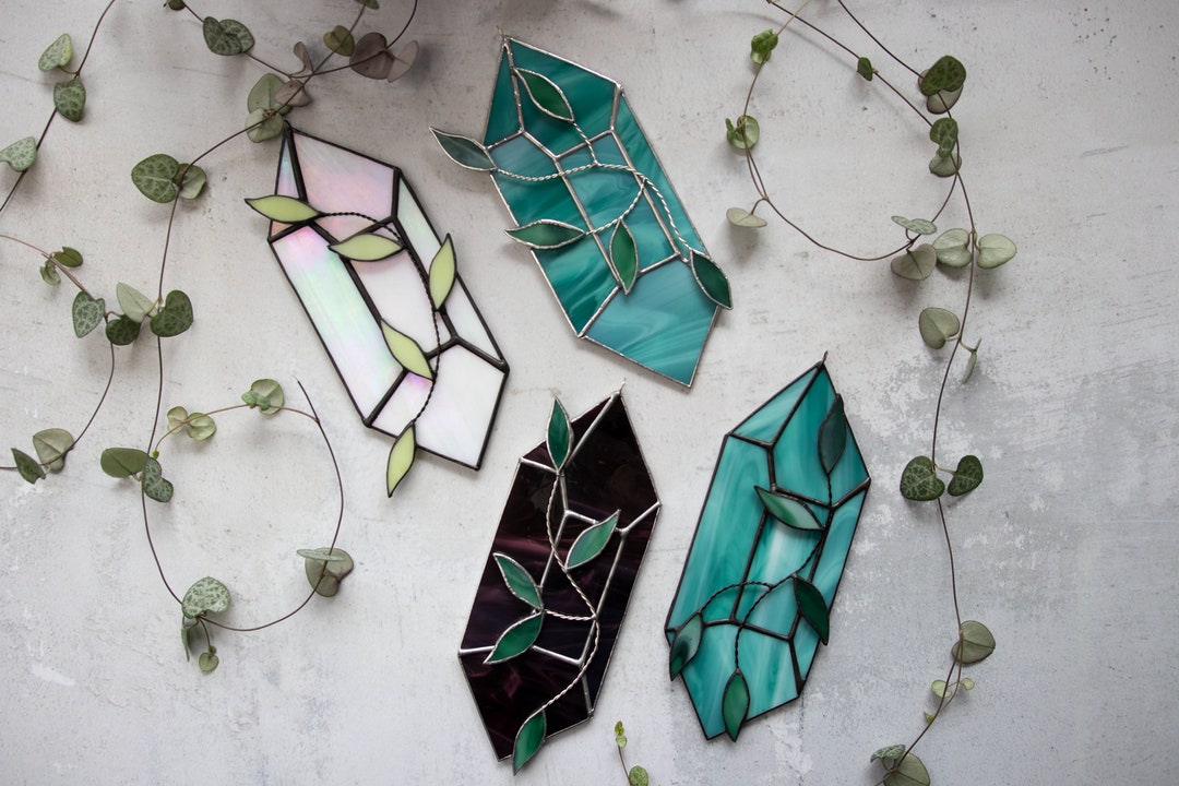 Crystal With Ranke Tiffany Glass Art - Etsy