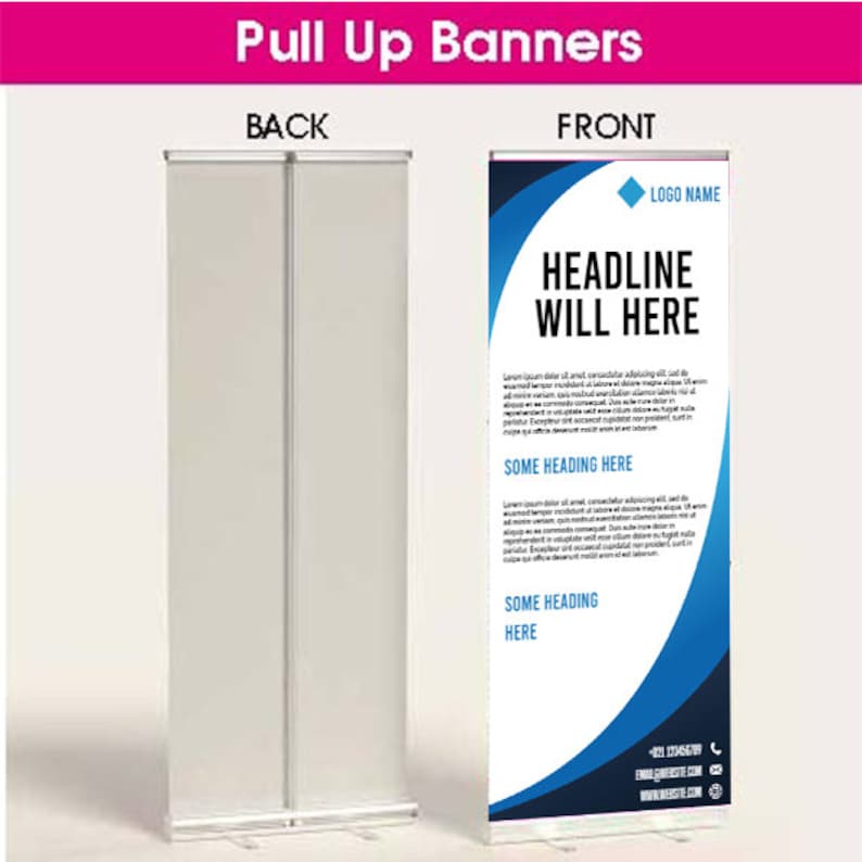Printed Pull up Banner for All Events/ Custom Designed & Printed in 24 ...