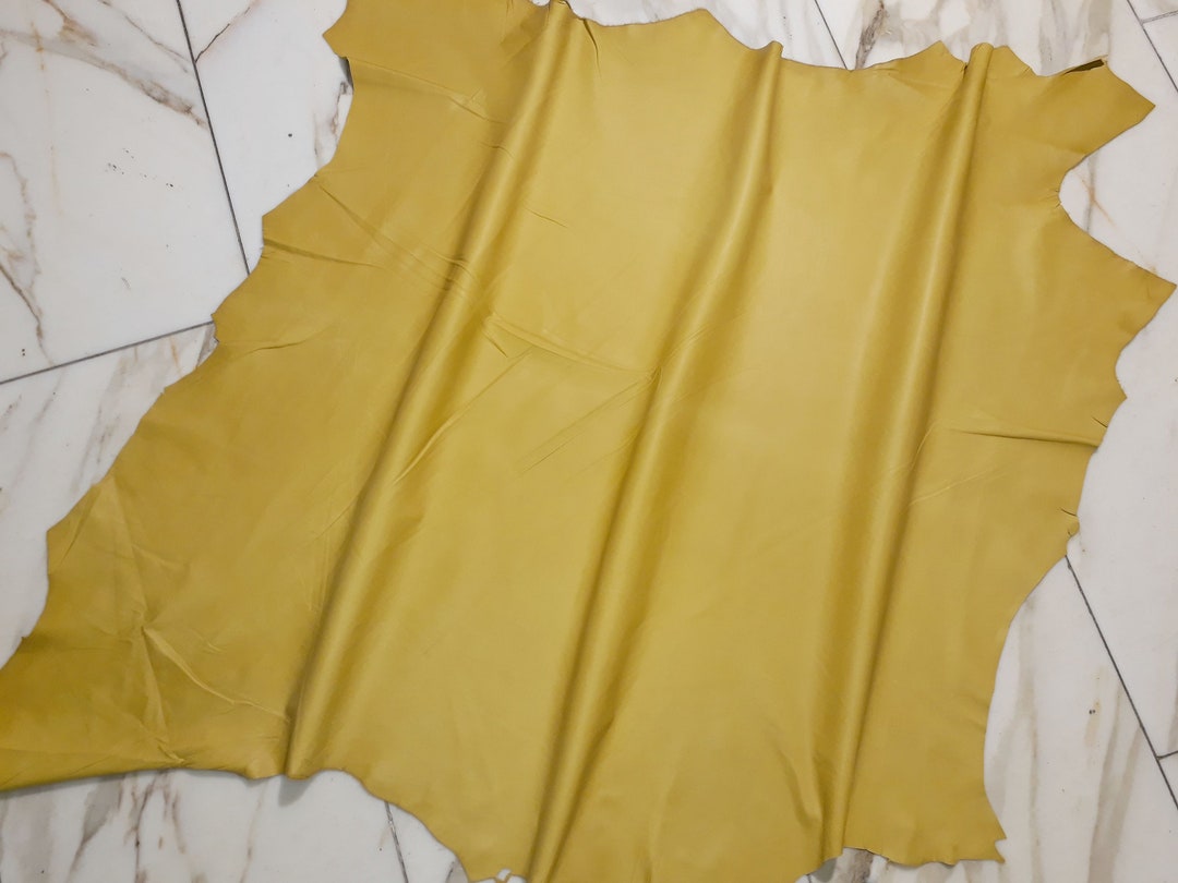 LEATHER TIP E70182-ZA, Leather Residues, 1 Dermis, Yolk Yellow, Nappa ...