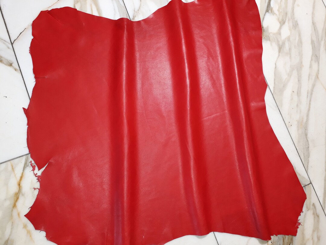 LEATHER TIP E70579-G, Leather Residues, 1 Dermis, Carmine Red Nappa - Etsy