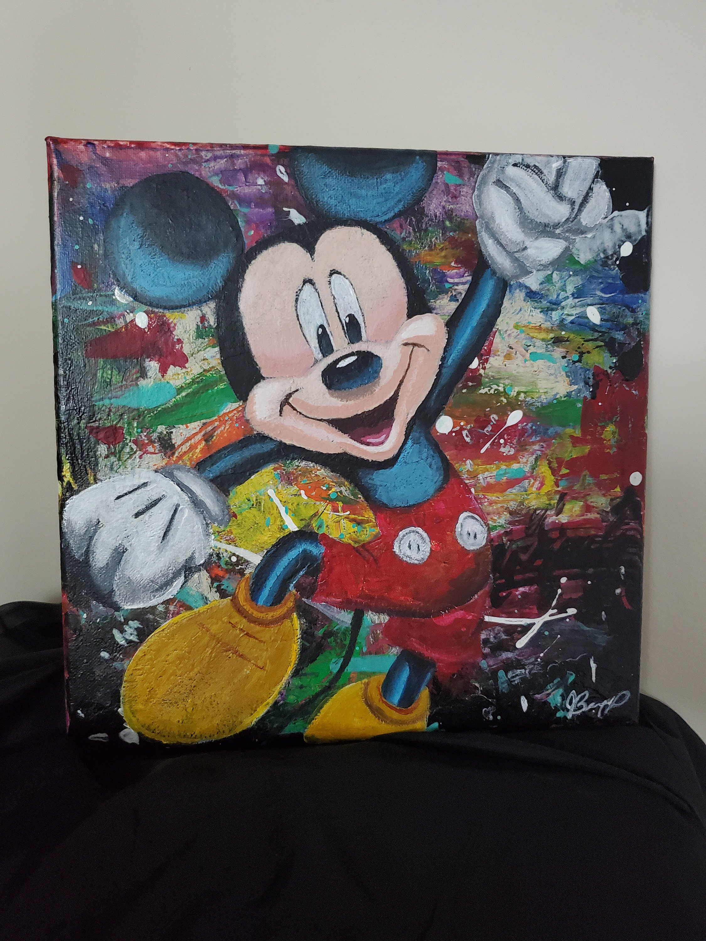 Mickey Mouse Acrylic Painting - Etsy