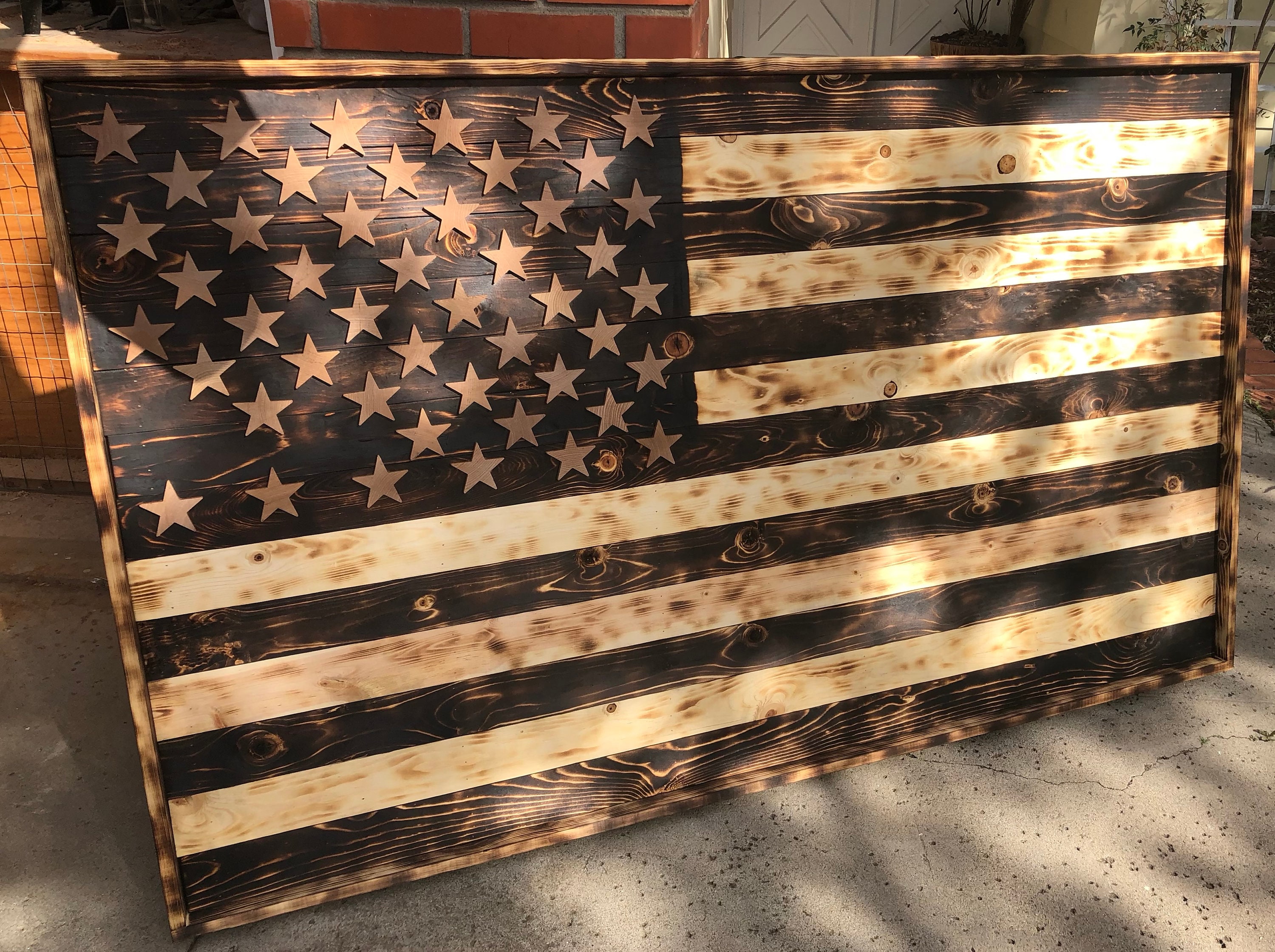 Custom Wood American Flag Sign - Etsy