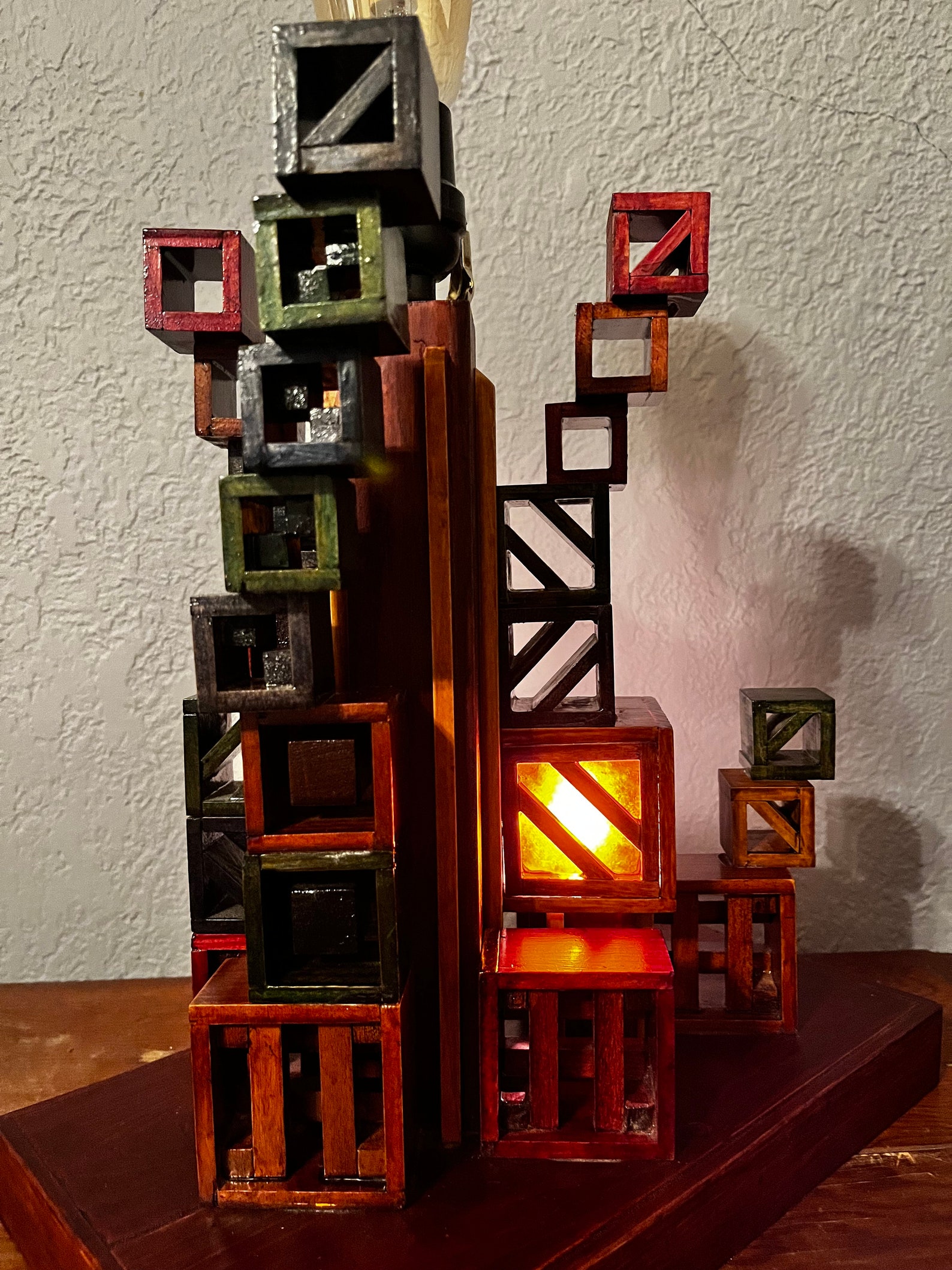 Block Lamp, 2023. Lamp Sculpture, 3-way Switch and Nightlight ...