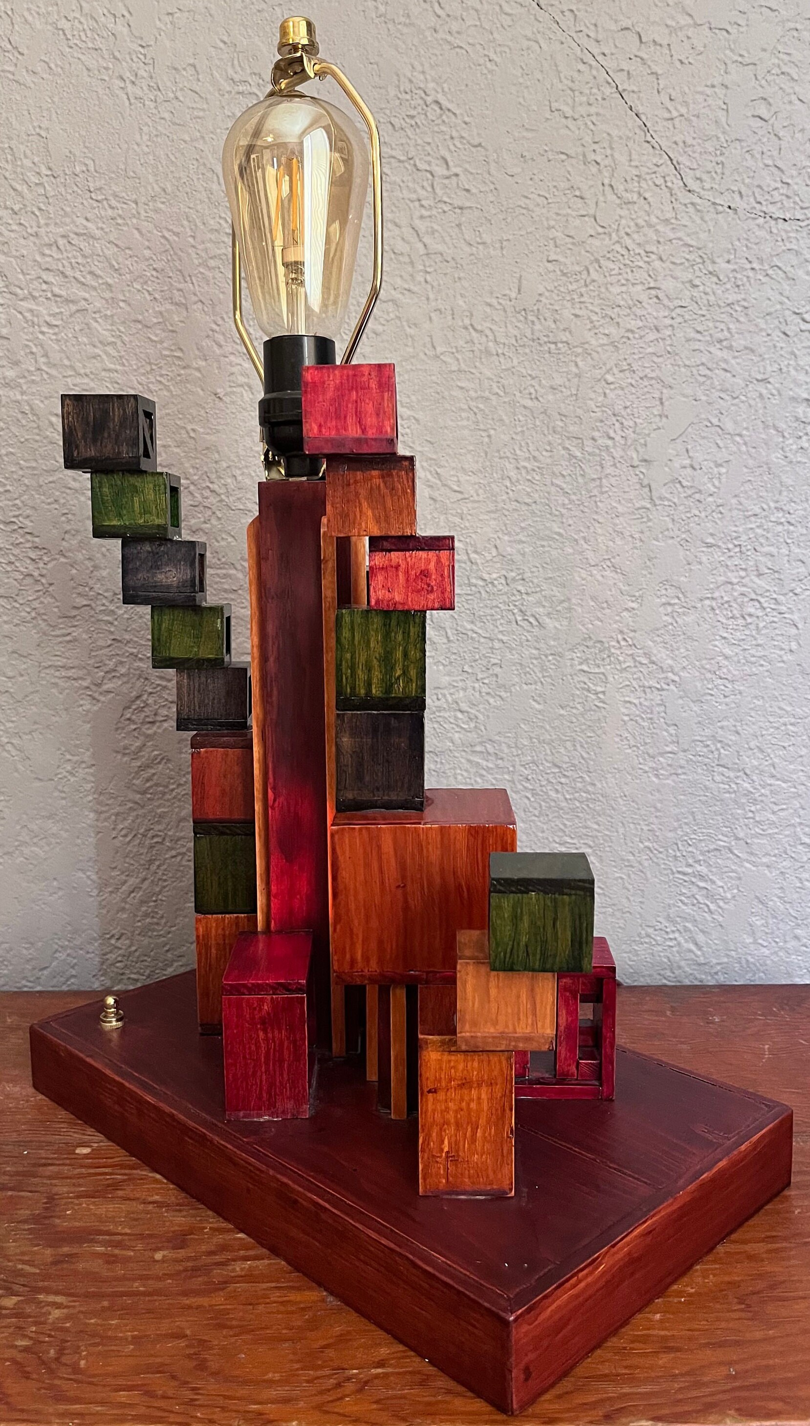 Block Lamp, 2023. Lamp Sculpture, 3-way Switch and Nightlight ...