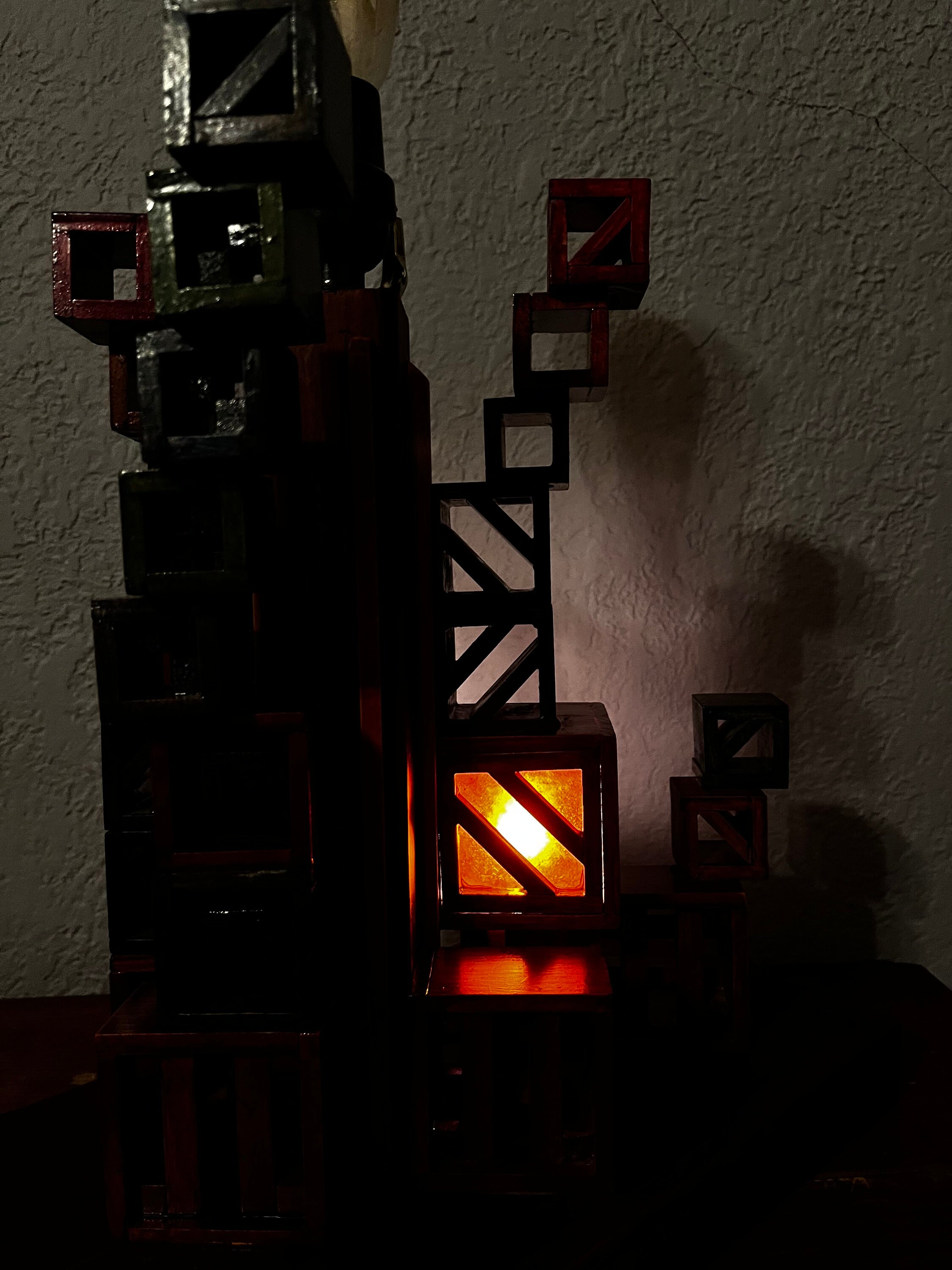 Block Lamp, 2023. Lamp Sculpture, 3-way Switch and Nightlight ...