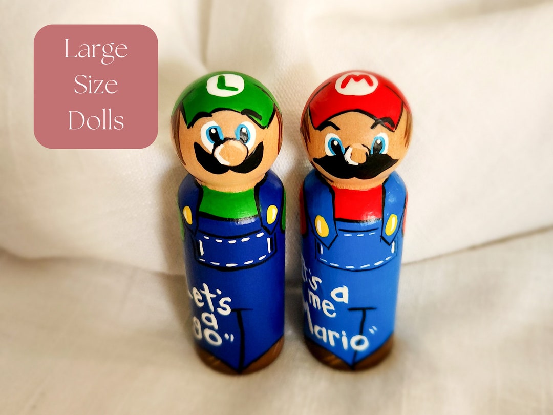 Mario and Luigi Peg Dolls-super Mario Brothers-quiet Time Dolls-race ...