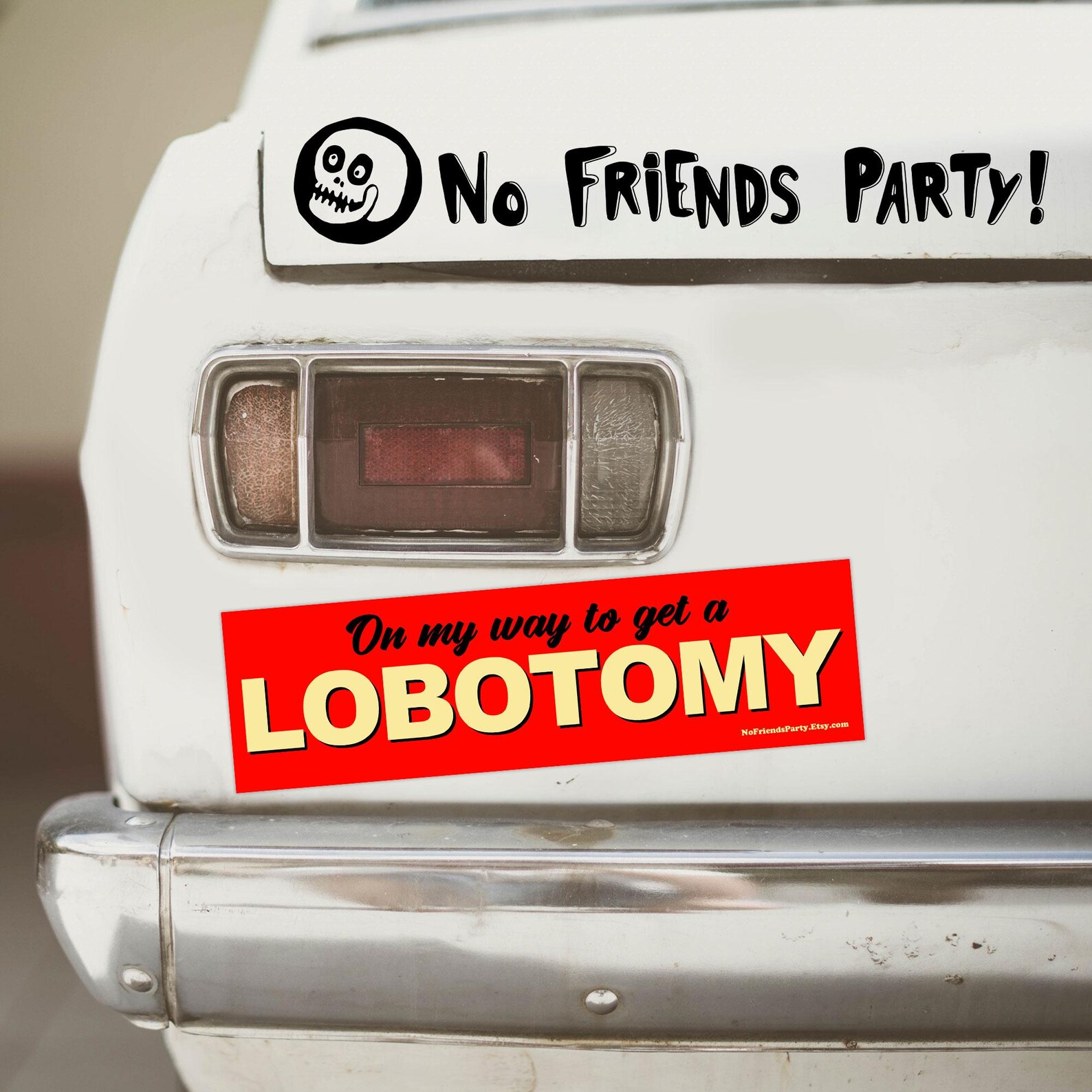 On My Way to Get a Lobotomy Bumper Sticker for Cars Vans Rvs Funny ...