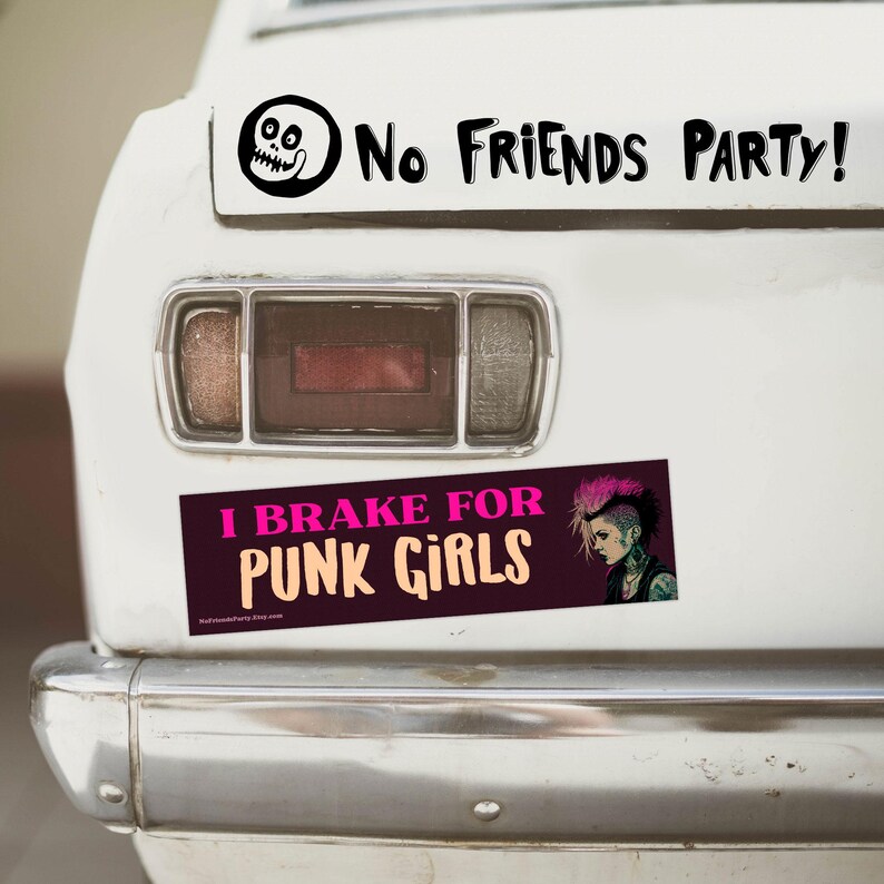 I Brake for Punk Girls Bumper Sticker - Etsy