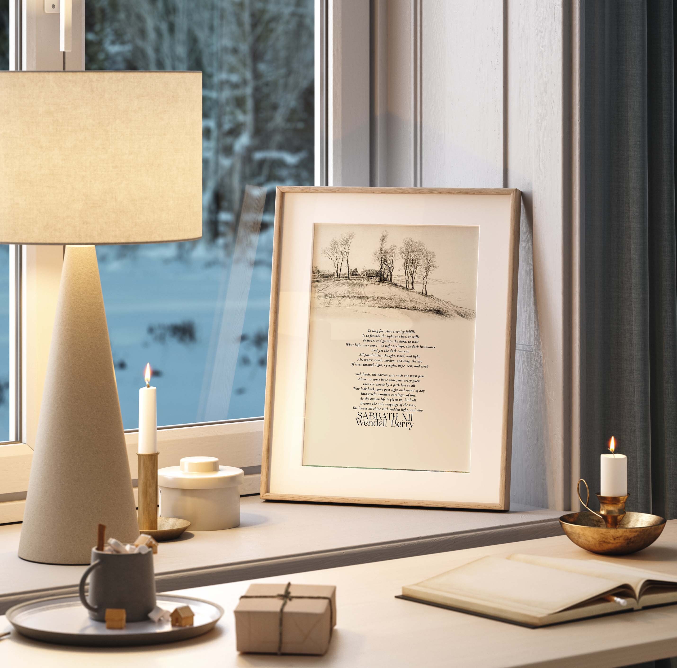 Wendell Berry Poem Wall Decor | Sabbath XII Poem Literary Artwork ...