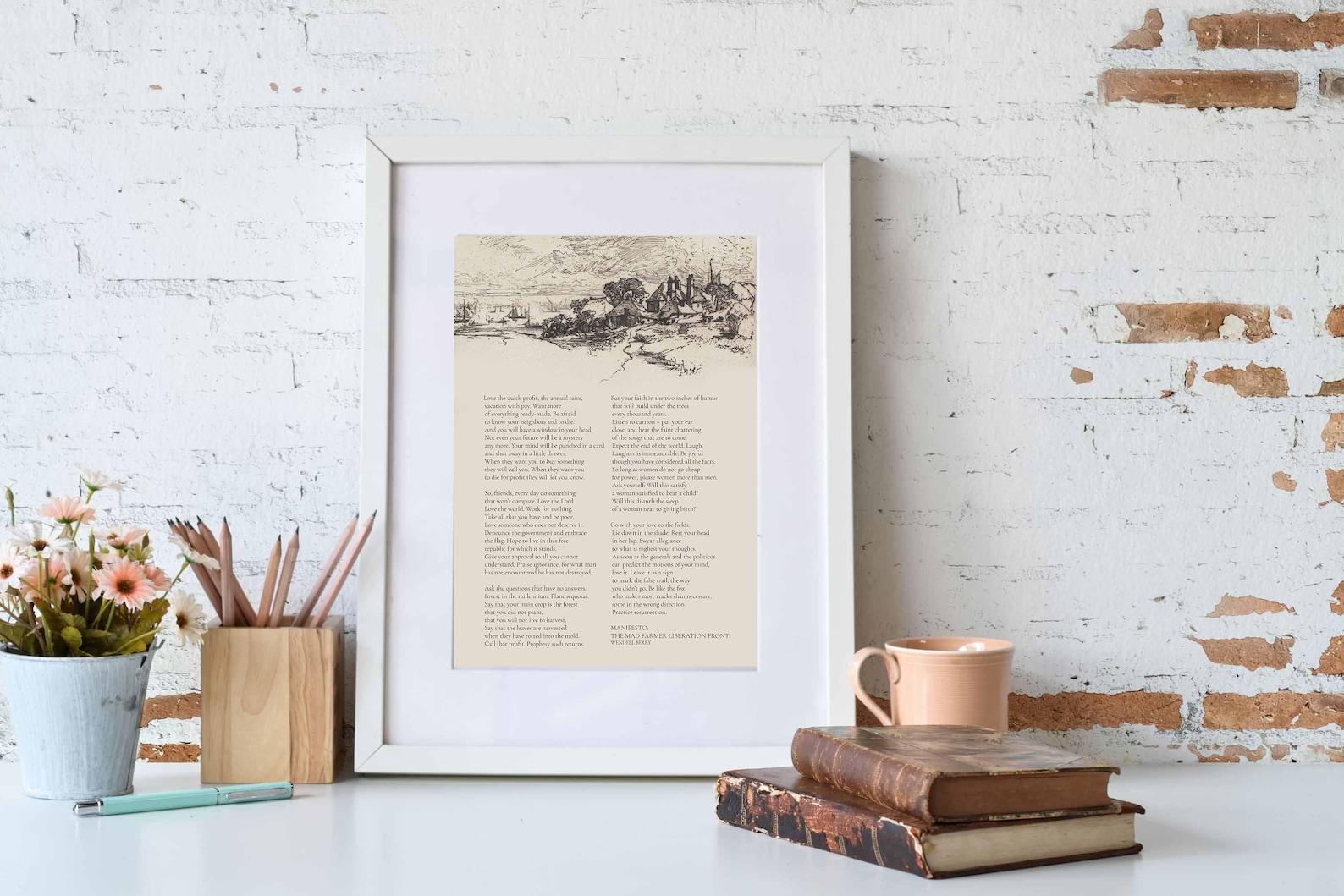 Wendell Berry Poem Art Print | Manifesto: Mad Farmer Liberation Front ...