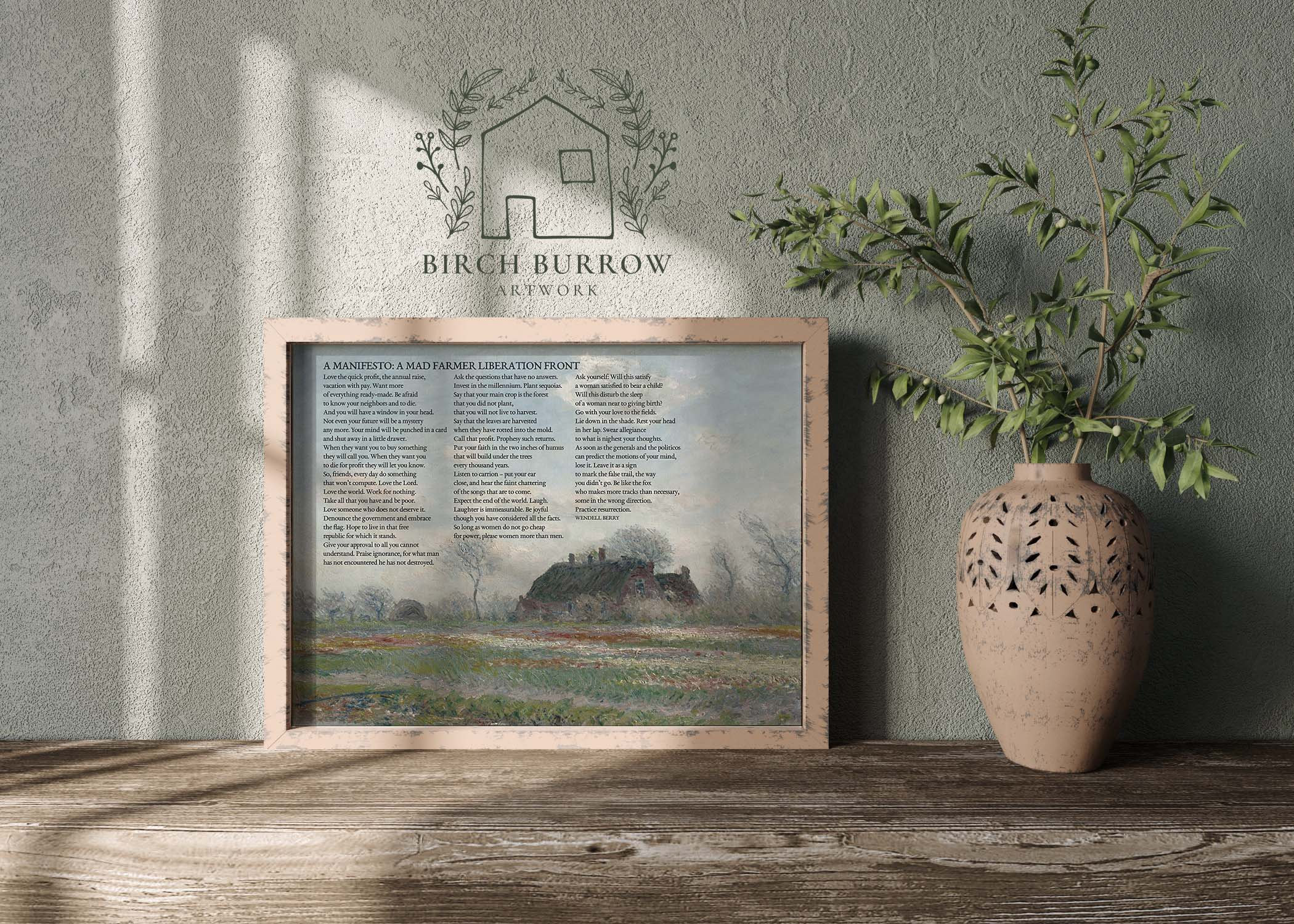 Wendell Berry Poem Wall Decor | Manifesto: Mad Farmer Liberation Front ...