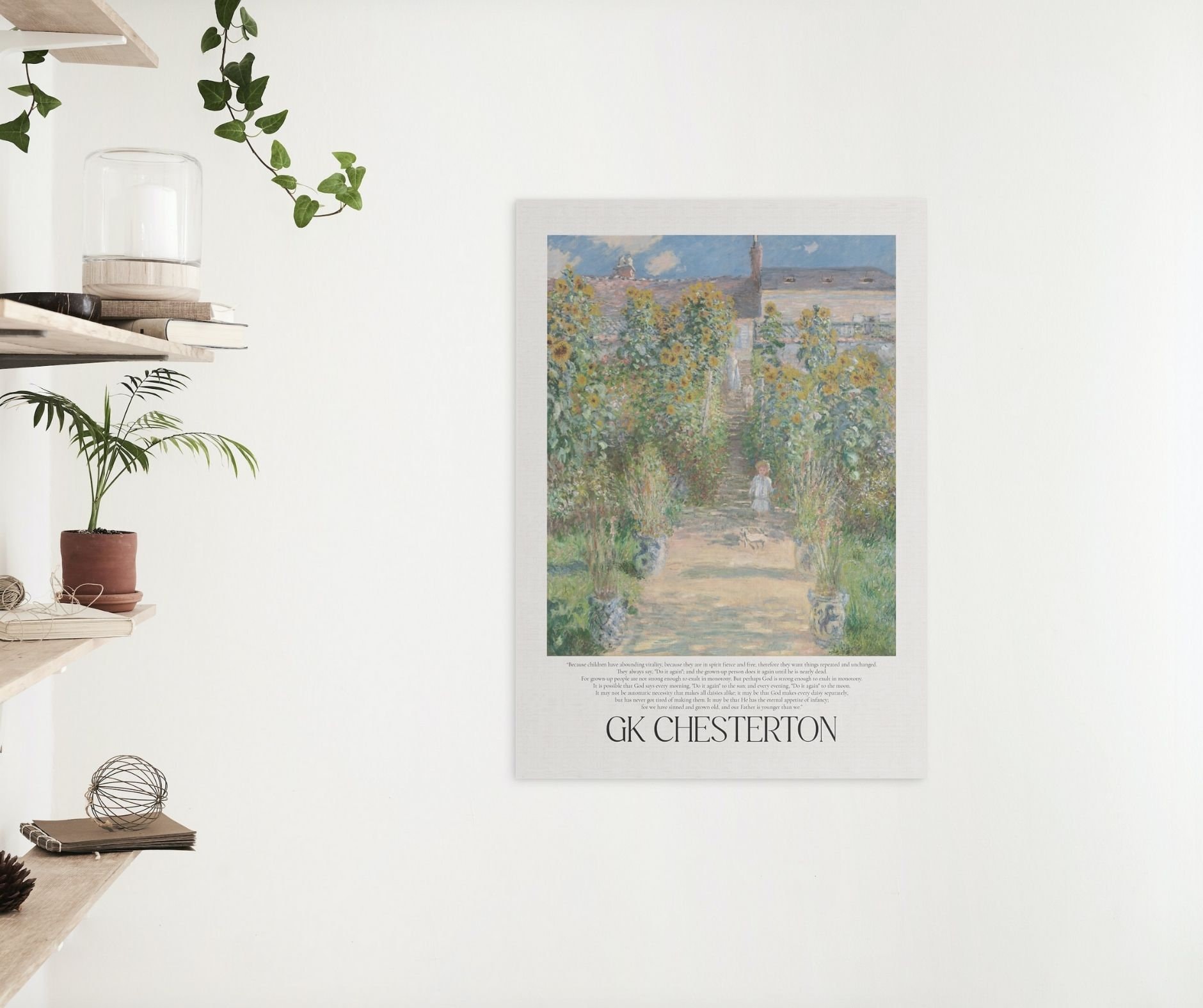 GK Chesterton Quote Print Our Father is Younger Than We Sunflower ...