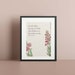 Floral Jane Austen Quote Decor | Simple Neutral Pink Flowers | Book ...