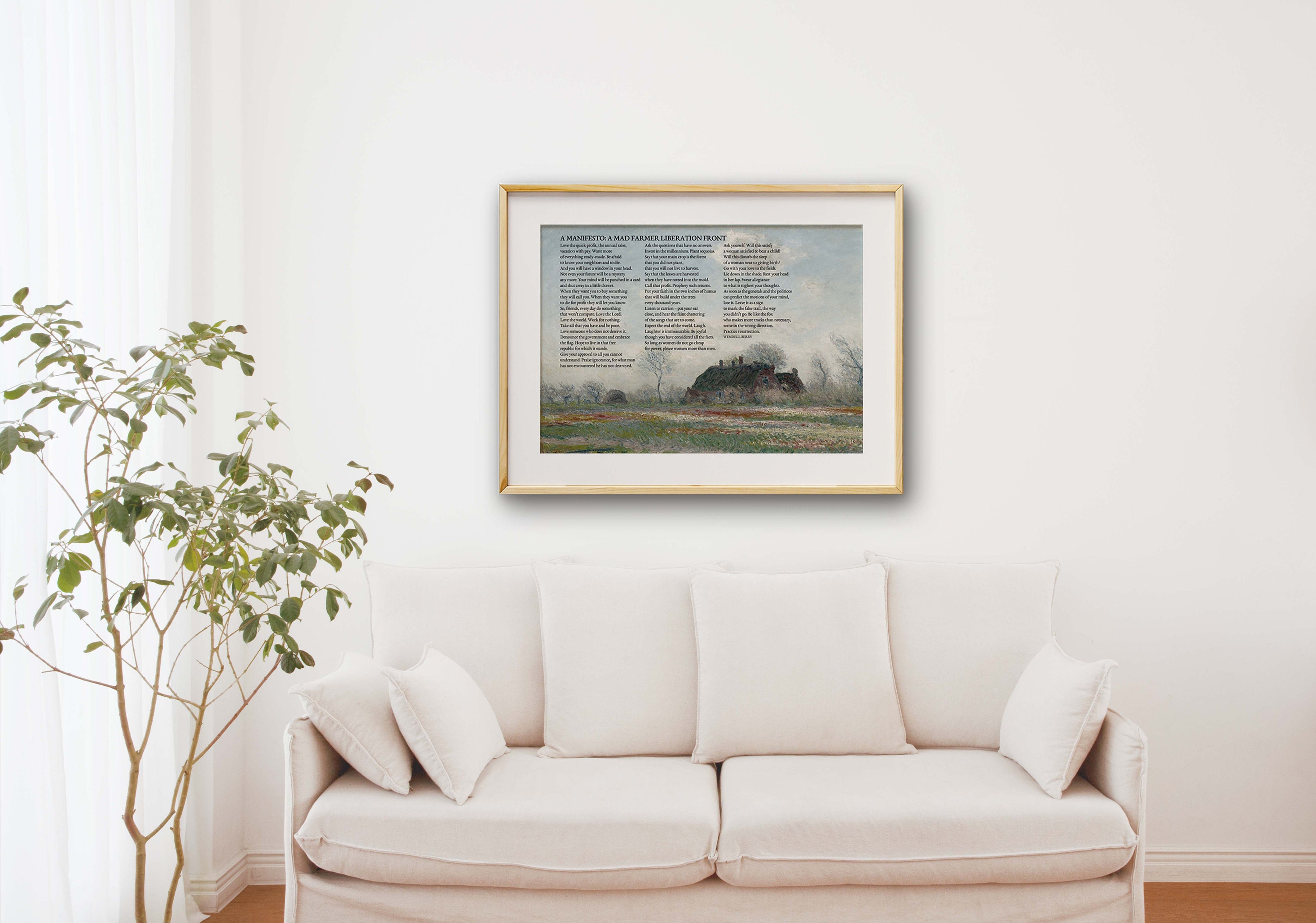 Wendell Berry Poem Wall Decor | Manifesto: Mad Farmer Liberation Front ...