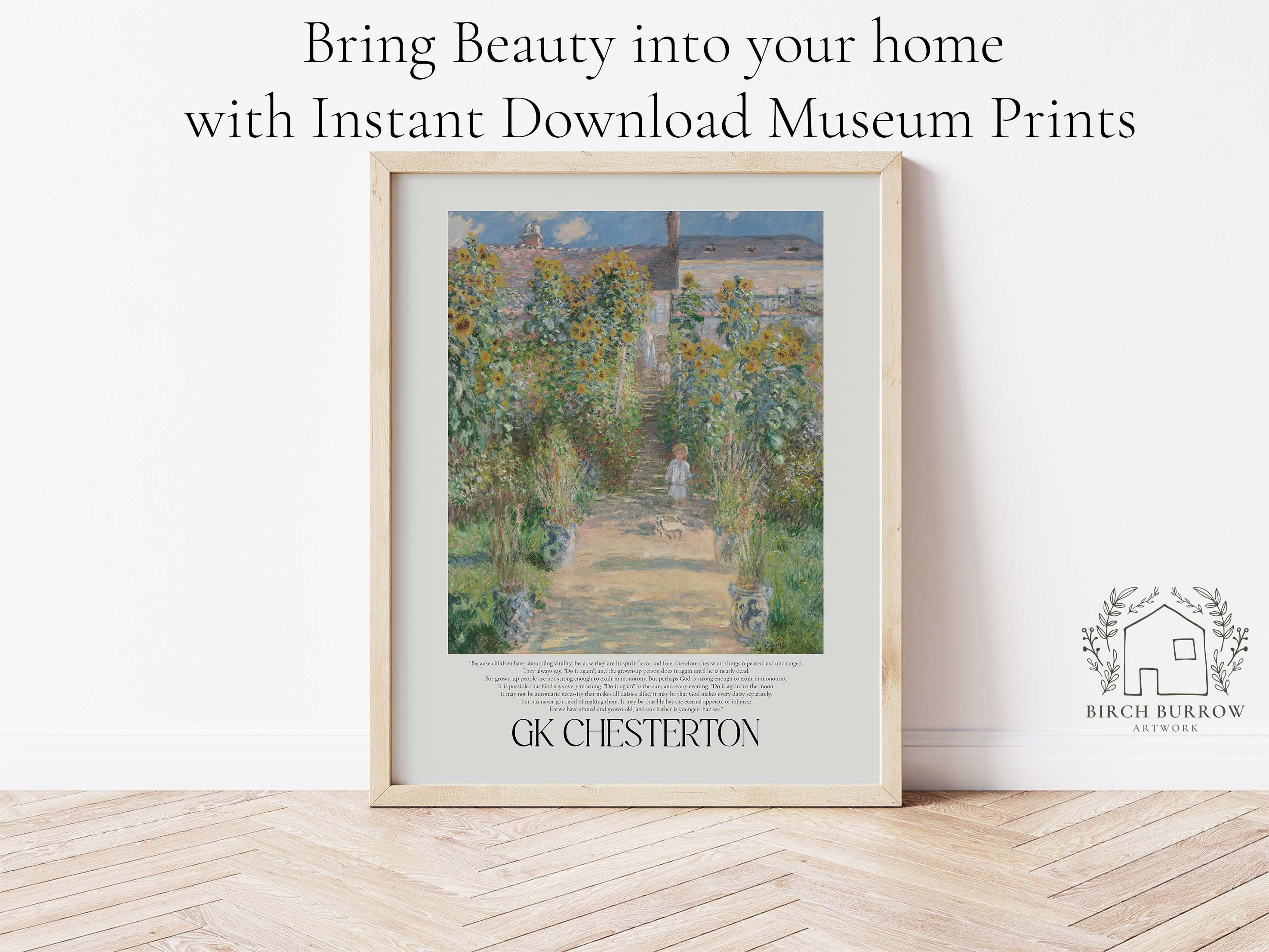 GK Chesterton Quote Print | Our Father is Younger Than We | Sunflower ...