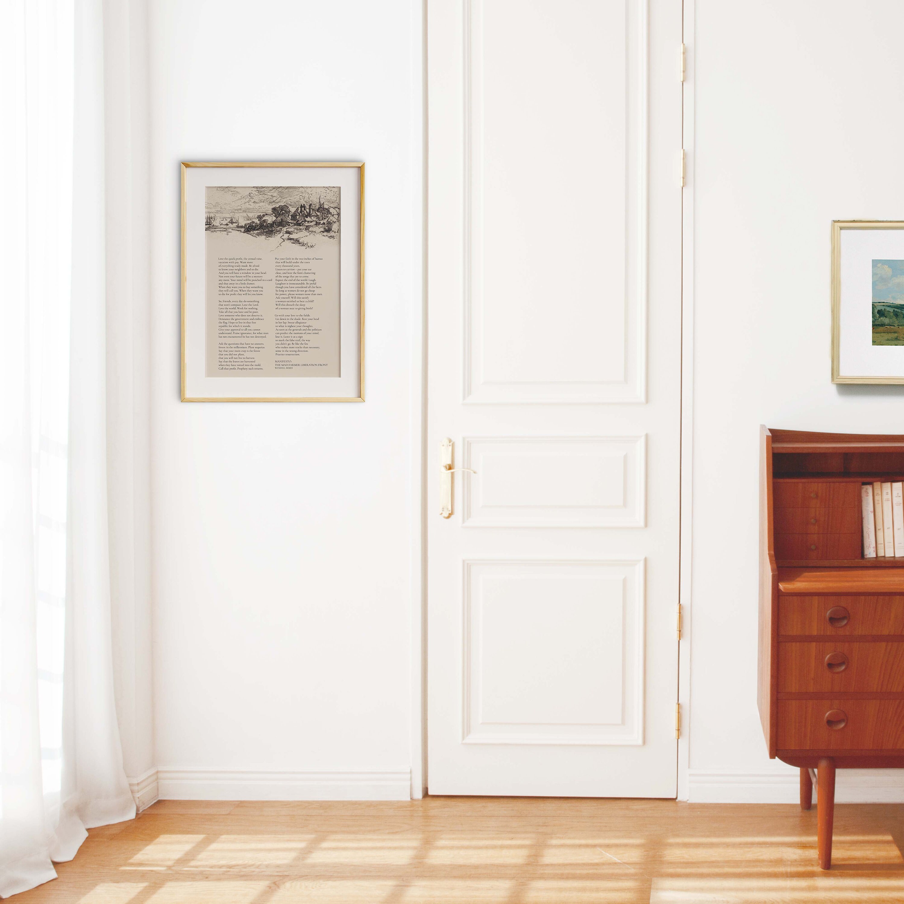 Wendell Berry Poem Art Print Manifesto: Mad Farmer Liberation Front ...