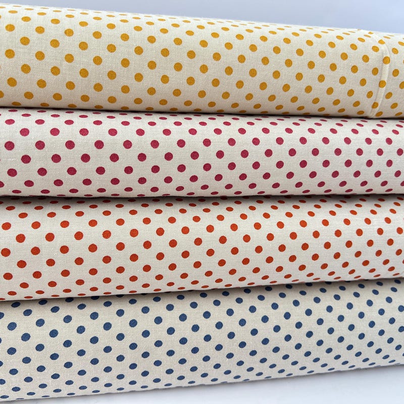 Tilda Red Dot Fabric - Etsy