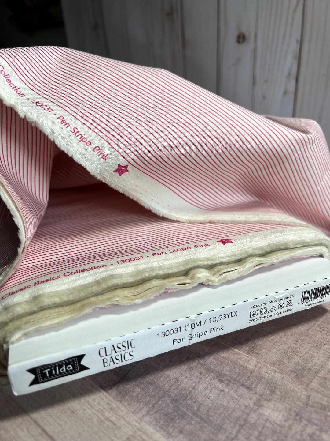 Tilda Basic Classics Pen Stripe Pink Fabric by the Yard TIL130031 - Etsy