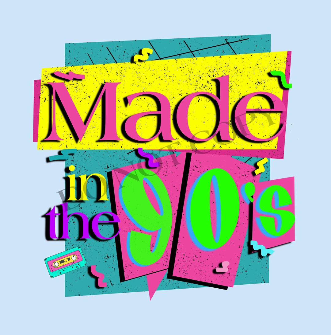 Made in the 90's Retro PNG File Digital File Original Creator - Etsy