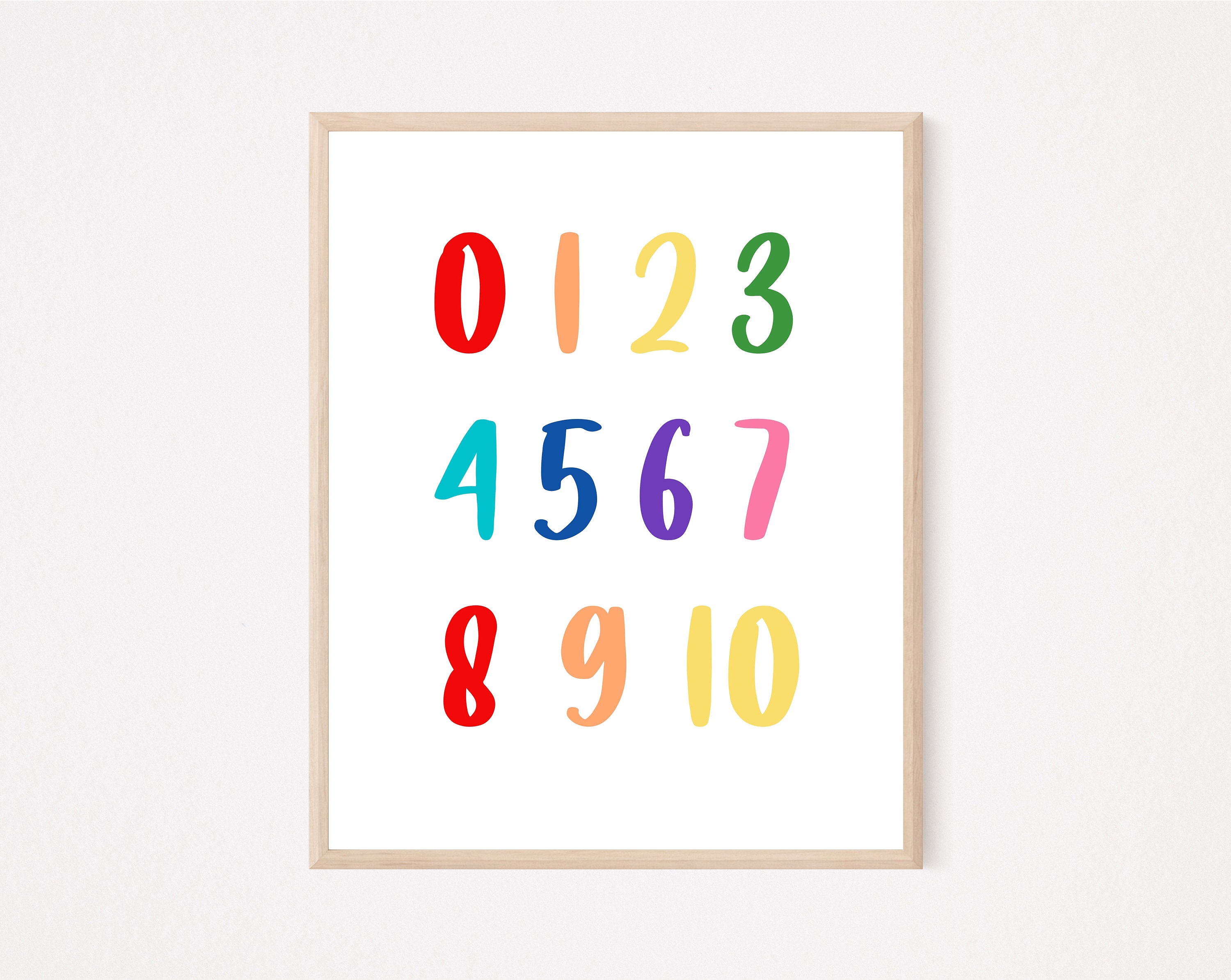 Number Educational Print Digital Print Counting 1-10 Poster - Etsy