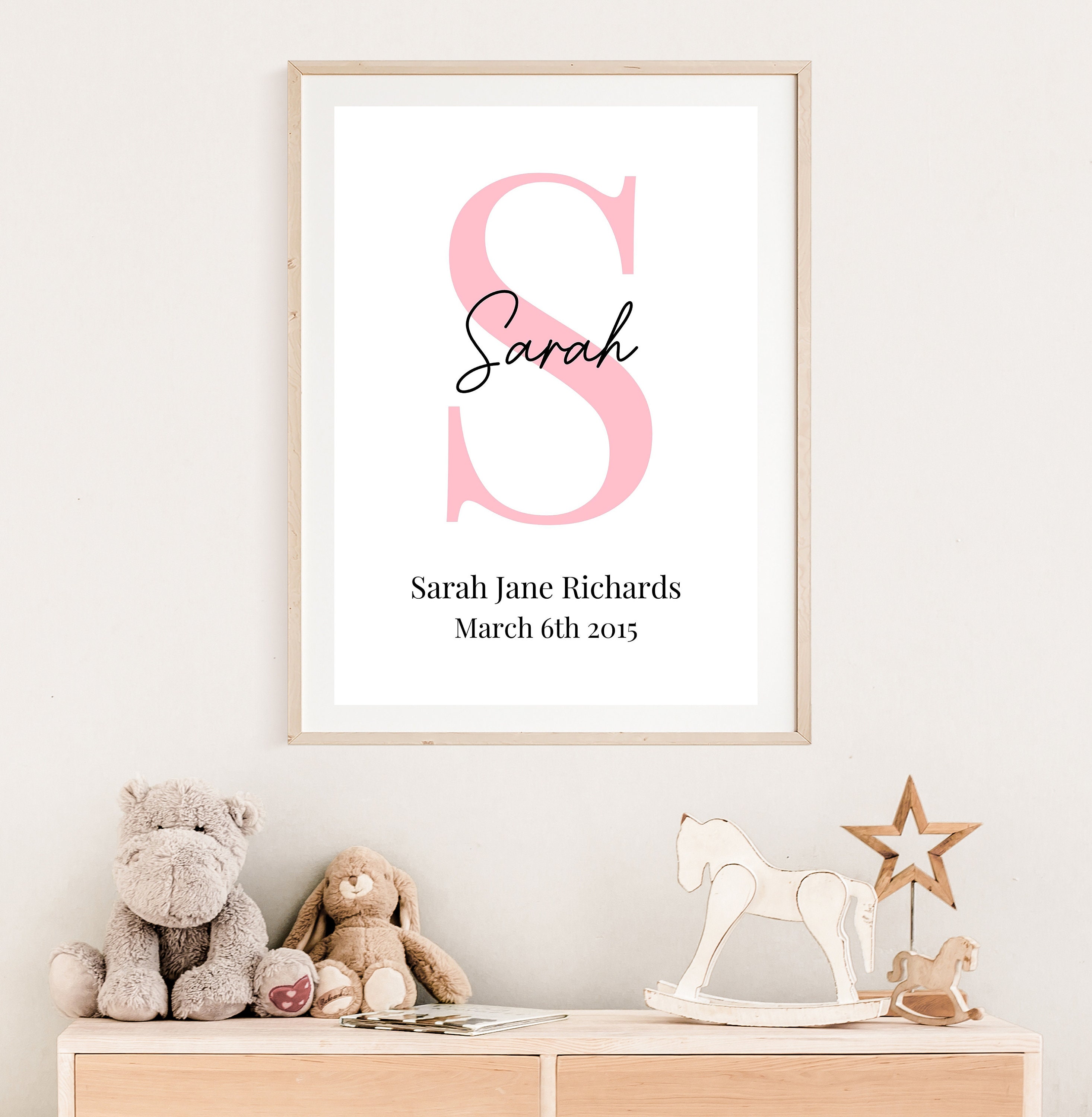 Custom Nursery Decor, Nursery Wall Art Decor, Kids Room, Baby Gift, New ...
