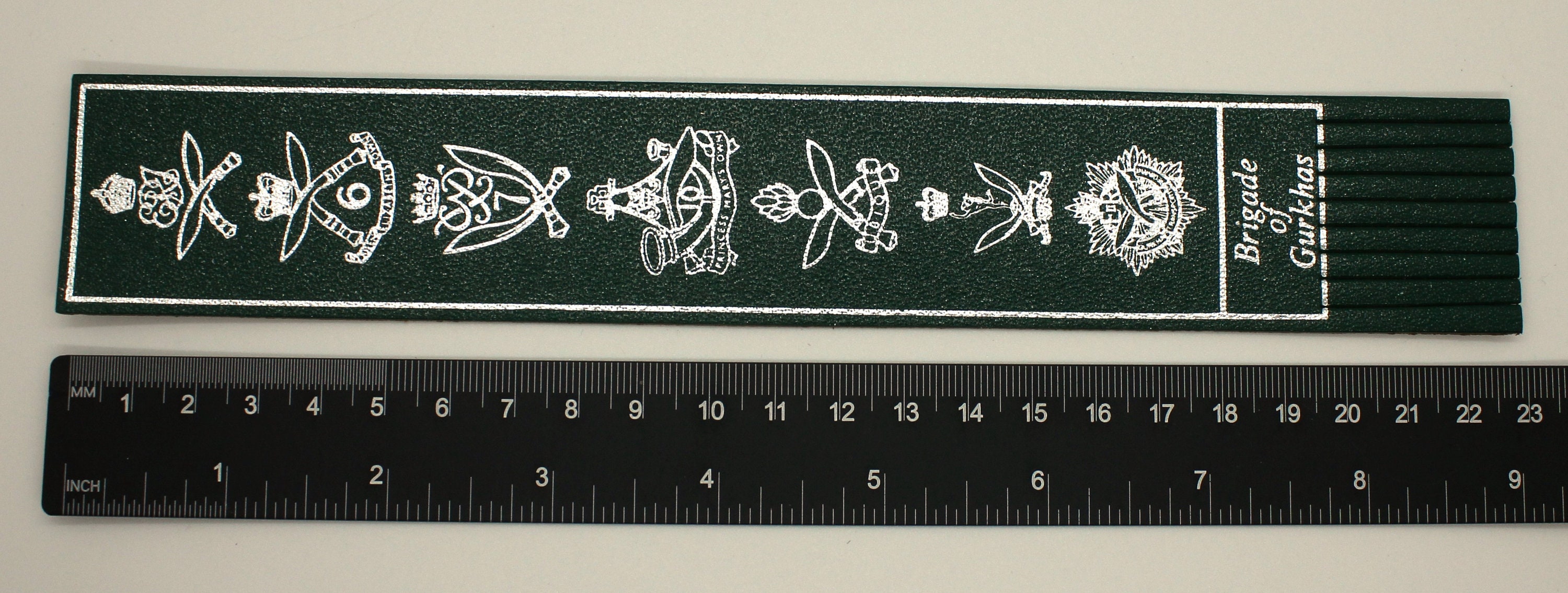 British Army Bookmark Set, Faux Leather Gold and Silver Embossed ...