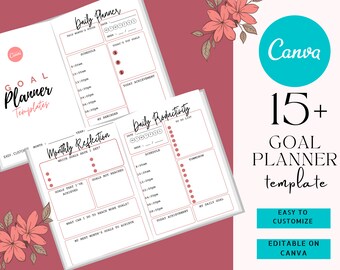 Canva Goal Template - Etsy