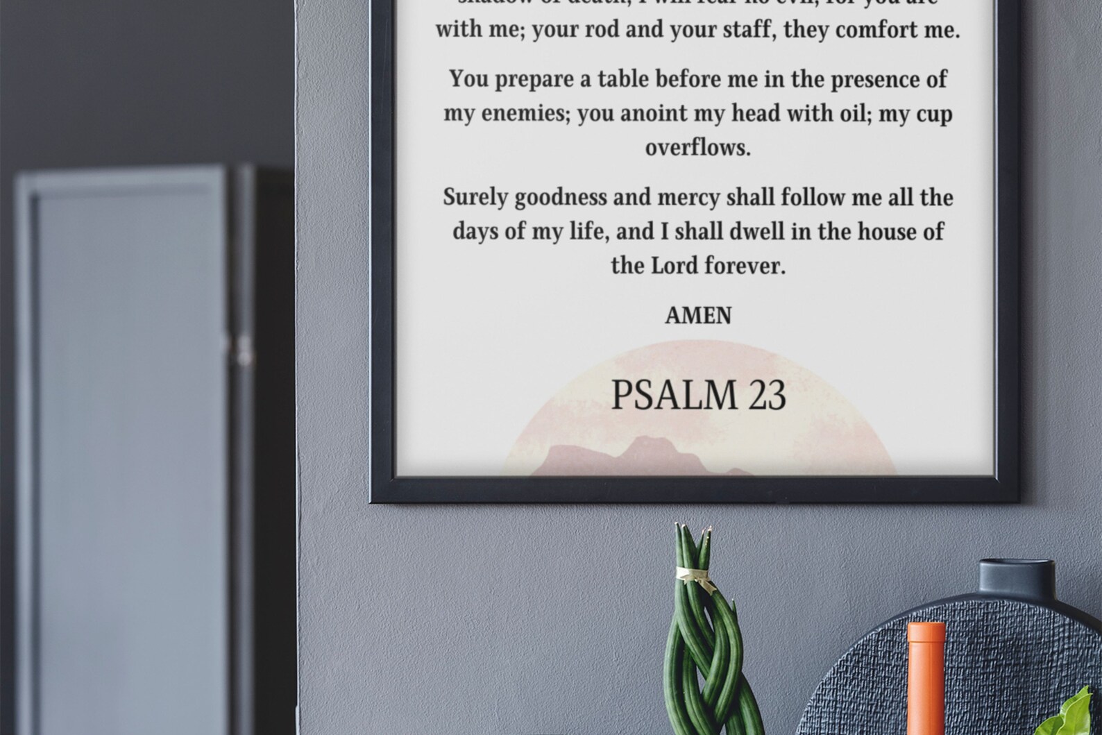 Psalm 23 Wall Art, Bible Verse Wall Art, Christian Gifts, Scripture ...